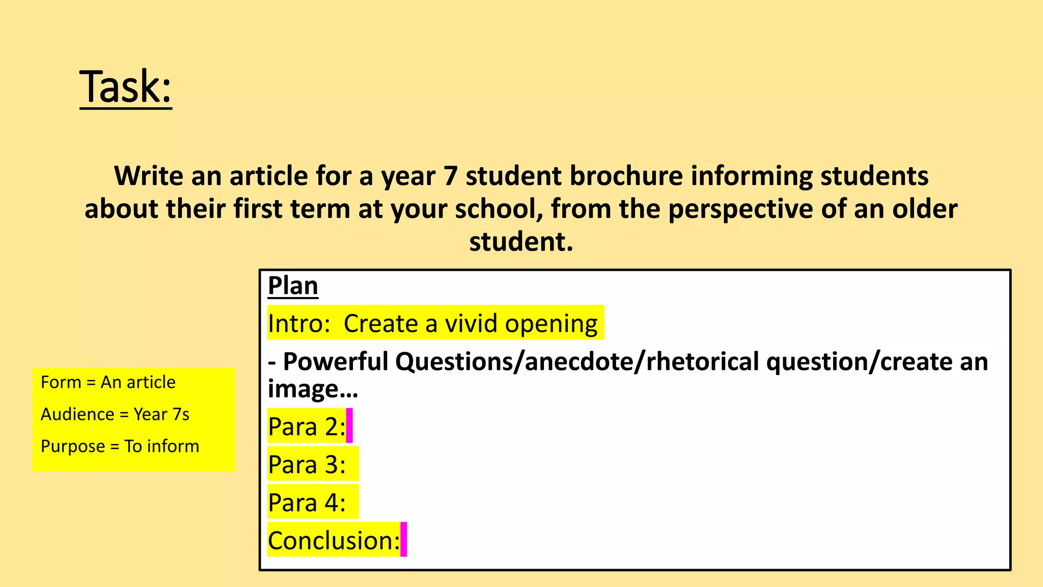 Year 10 iGCSE English Language writing | PPTX