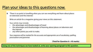 Year 10 iGCSE English Language writing