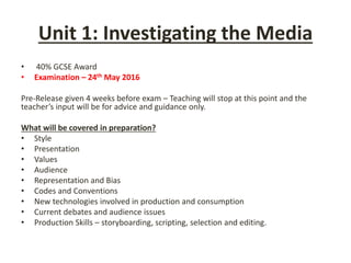 Introduction to GCSE Media (Year 11) | PPT