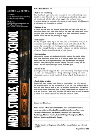 A Level Media handout | PDF