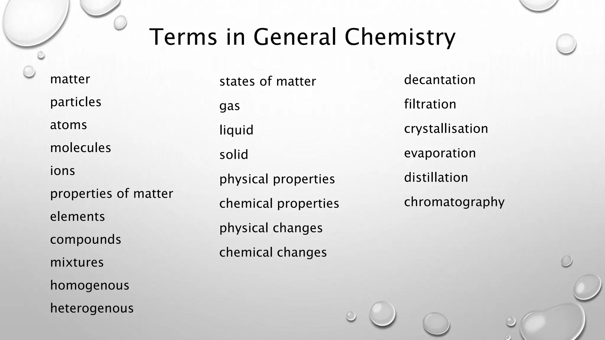 Year 11 general chemistry for slide share | PPTX