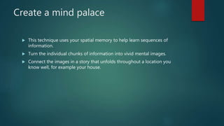 Year 11 memory and recall | PPT