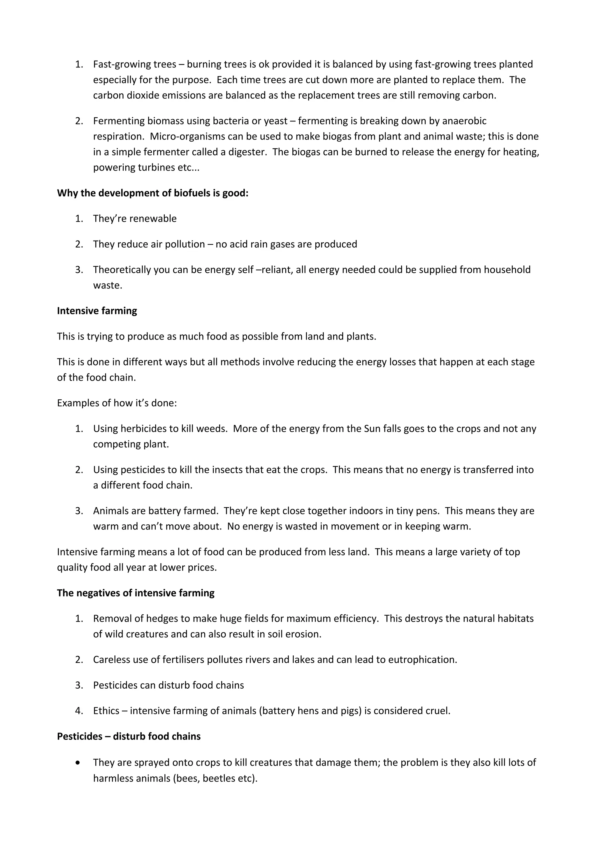 Year 11 Module B4 Revision Notes | DOC