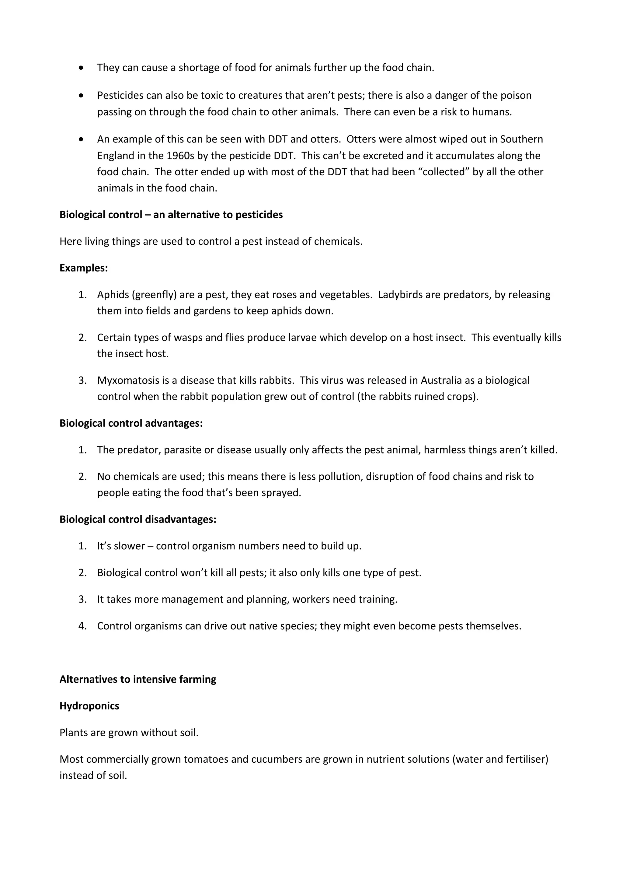 Year 11 Module B4 Revision Notes | DOC