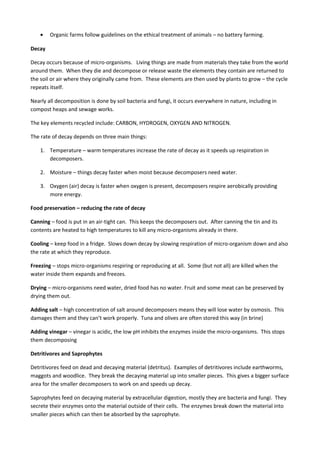 Year 11 Module B4 Revision Notes | DOC