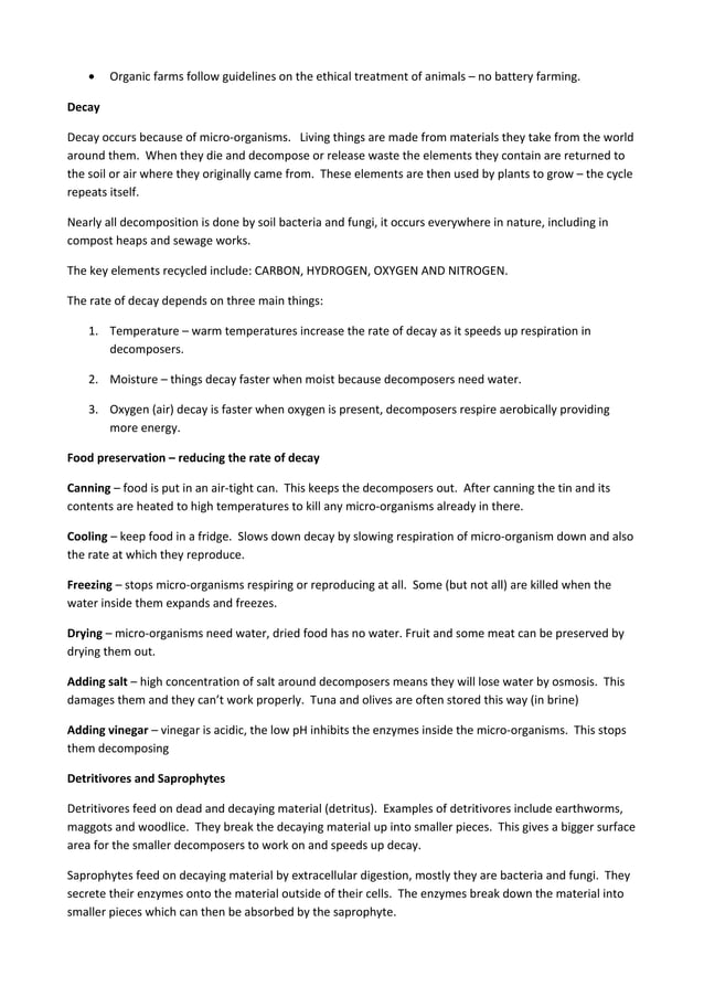 Year 11 Module B4 Revision Notes Doc Gardening Home Garden