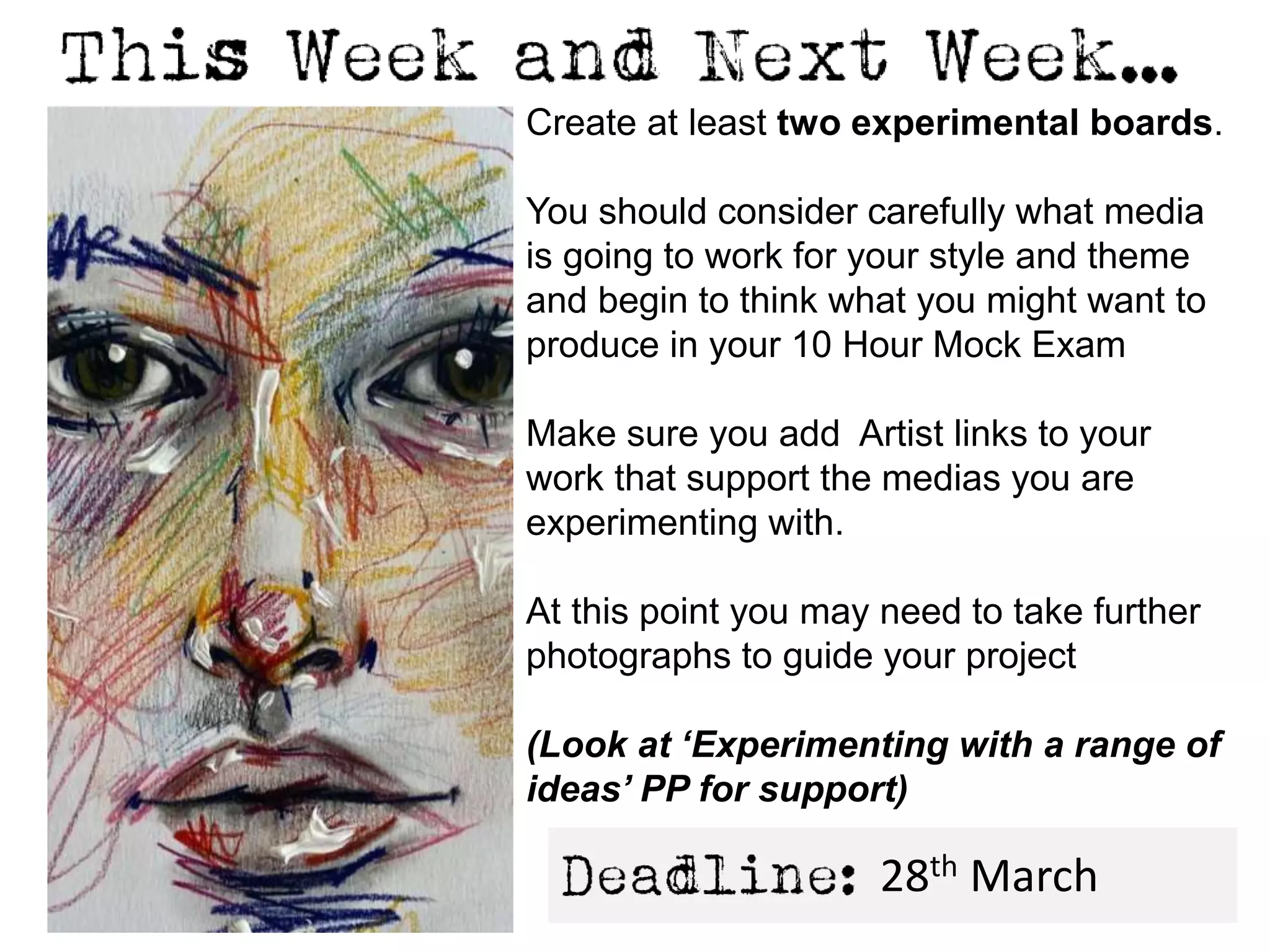 Year 12 art this week | PPTX