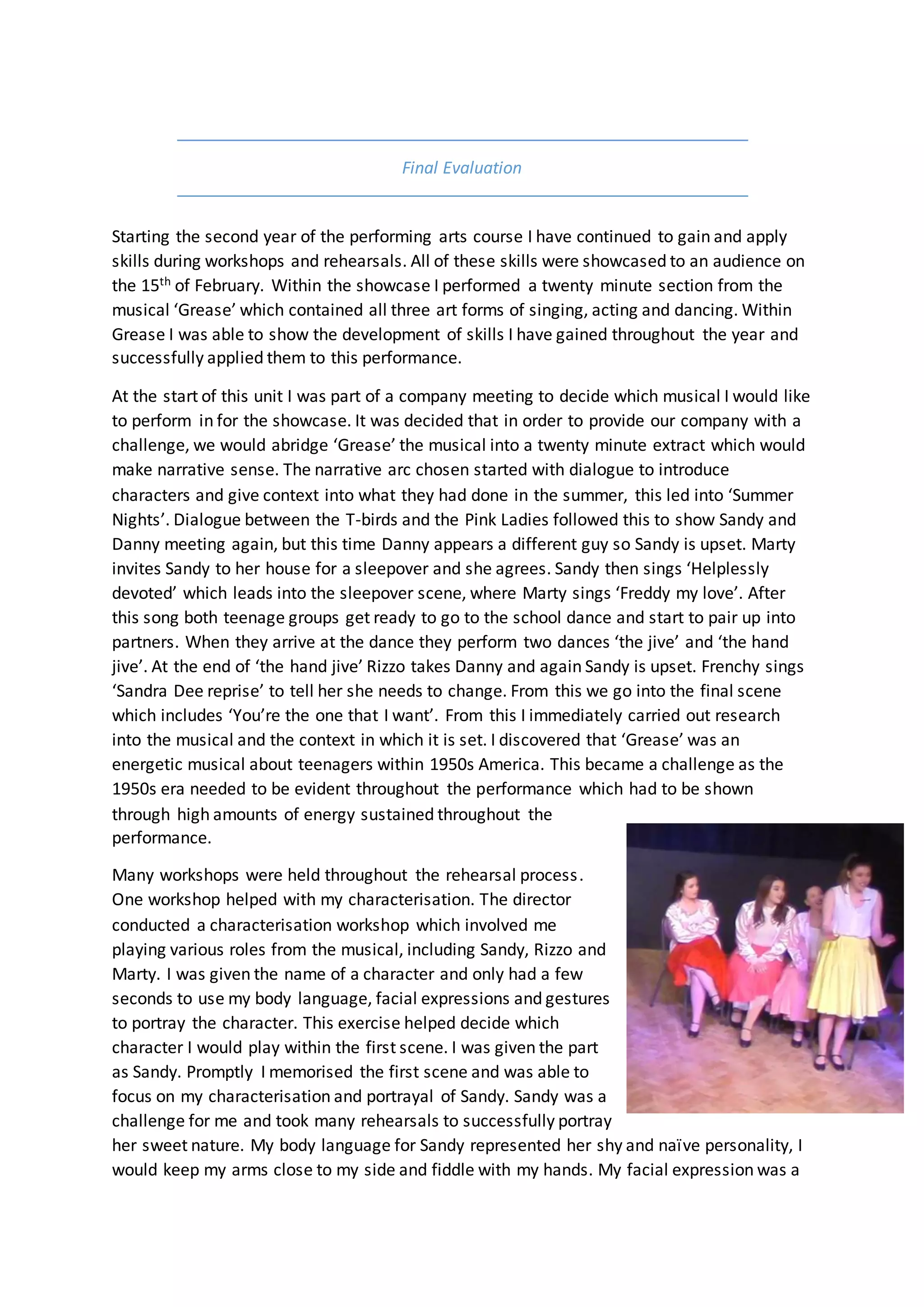 Year 13 Showcase Evaluation | PDF