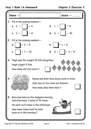 Year 1a Homework Pack sample AUSTRALIA | PDF