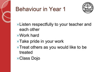 Year 1 meet the teacher | PPTX