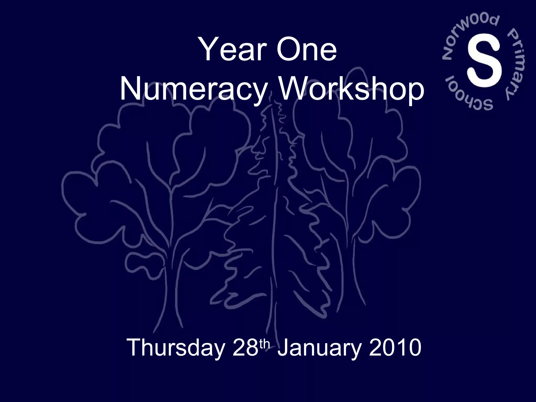 Year 1 Numeracy Workshop Slideshow | PPT