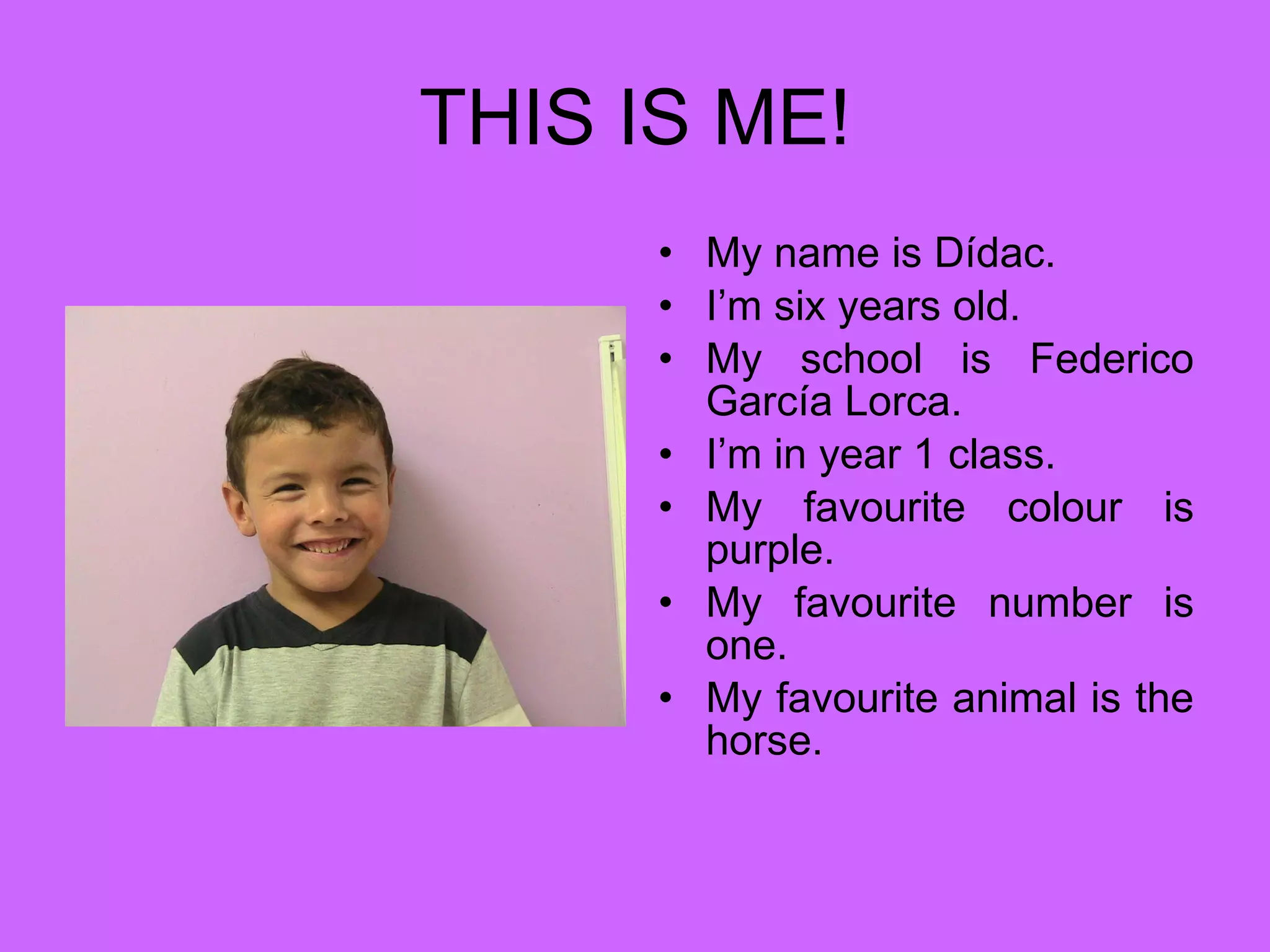 Year 1 pupils' presentations | PPT