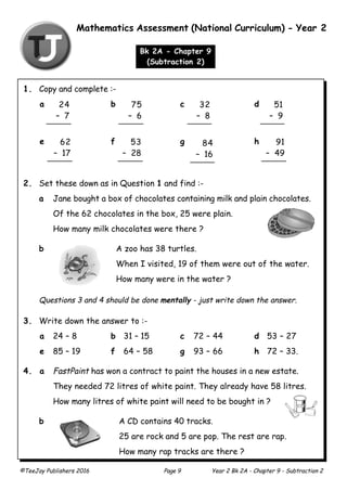 Australian Year 2 Assessment Sample | PDF