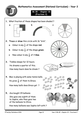 Australian Year 2 Assessment Sample | PDF
