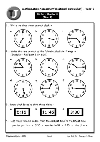 Australian Year 2 Assessment Sample | PDF