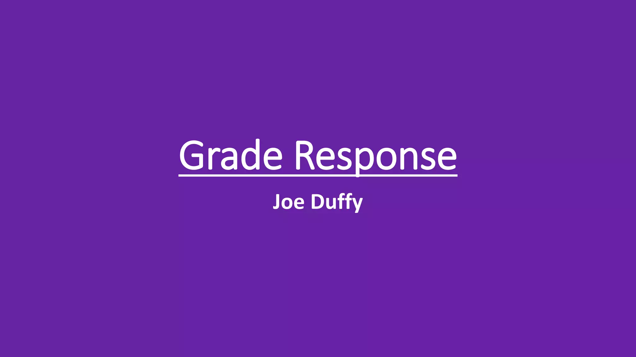 Year 2 FMP Grade Response | PPT