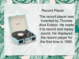 Year 2 history of music players | PPTX