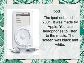 Year 2 history of music players | PPTX