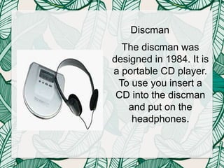 Year 2 history of music players | PPTX