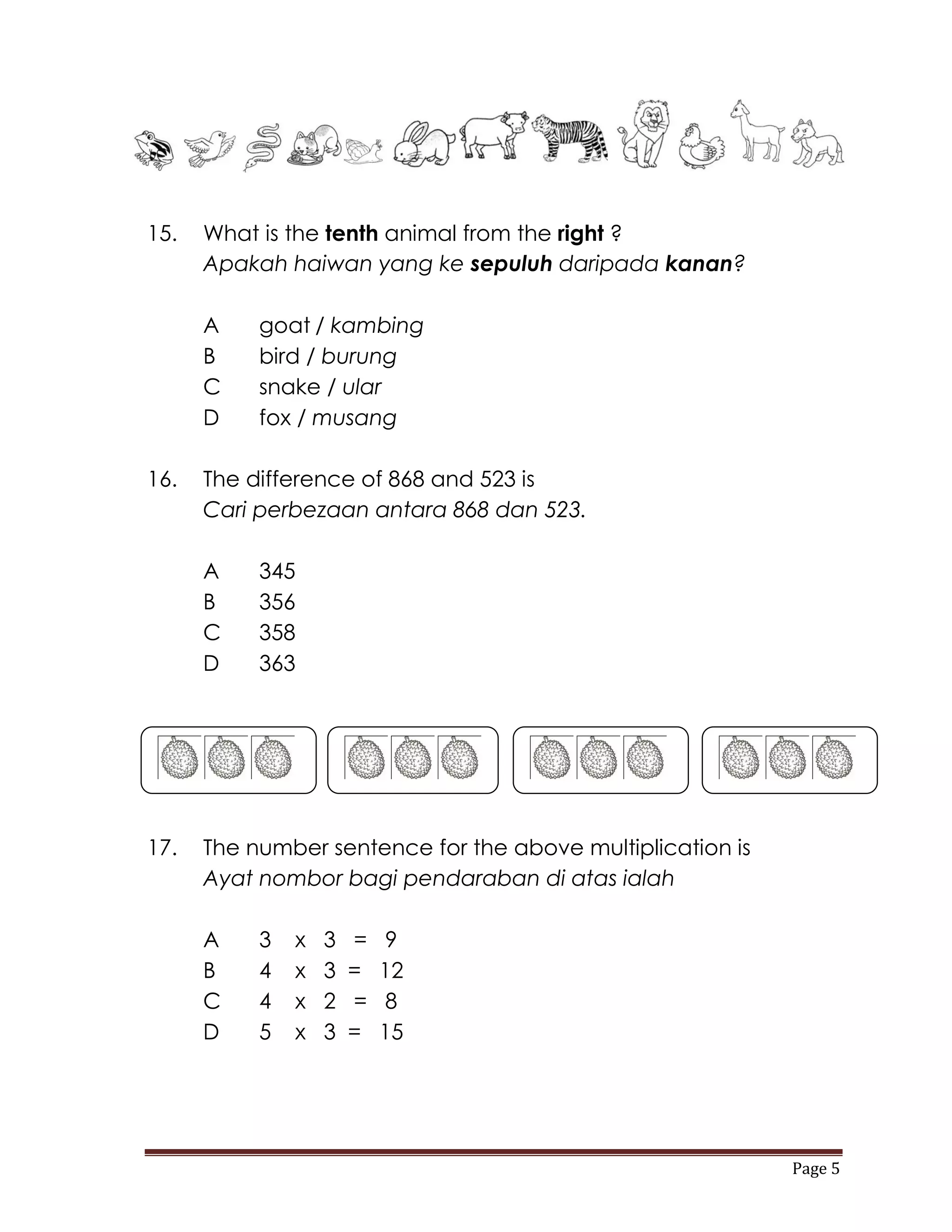 Year 2 mathematics exercises | PDF