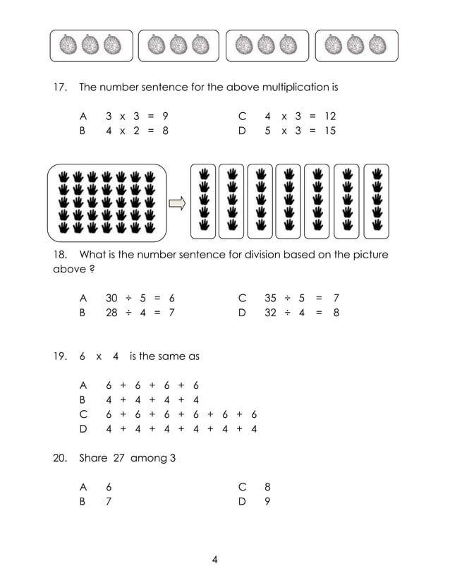 MID YEAR EXAMINATION MATHEMATICS YEAR 2 | DOCX | Education