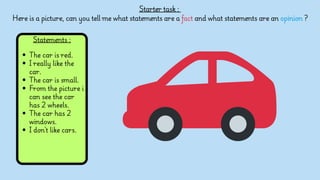 Year 3 comprehension english lesson 1, what are facts and opinions | PDF