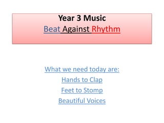Year 3 Music Ppt | PPTX