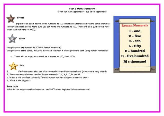 Year 5 homework week 3 maths | PPT