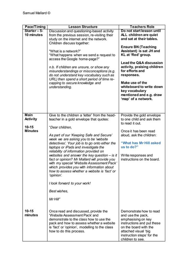 Year 6 lesson plan - digital information | PDF