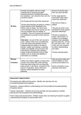 Year 6 lesson plan - digital information | DOCX | Educational ...