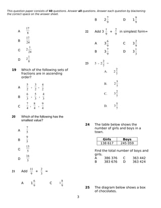 Year 5 mathematics exercises | PDF