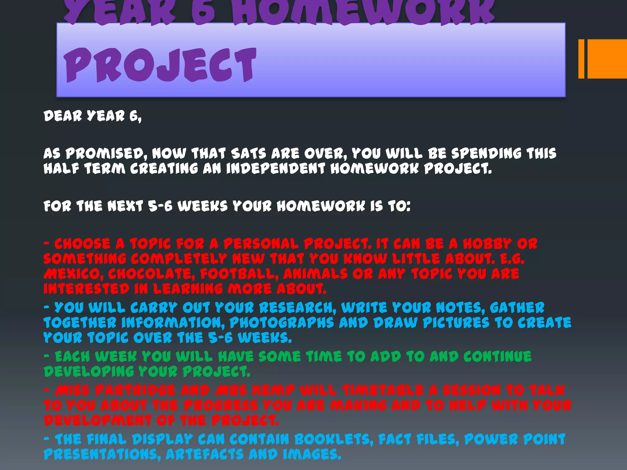 Year 6 homework project | PPT