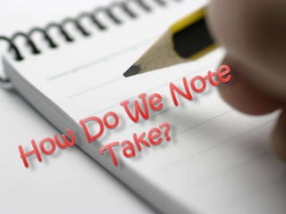 Year 6 note taking presentation | PPTX