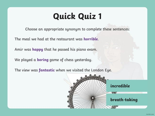 Year 6 Synonyms And Antonyms Warm Up Powerpoint.ppt