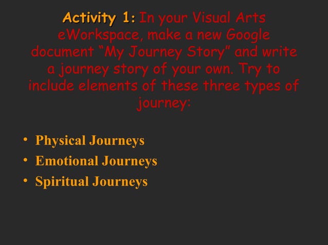 Year 7 Journeys (Visual Arts) | PPT
