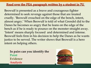 Year 7 - Beowulf - How to PEE | PPT