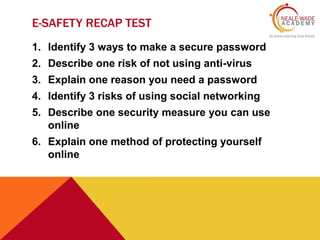 Year 7 e-safety part 2 | PPT