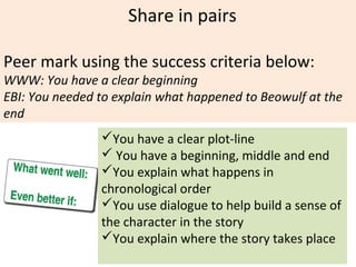 Year 7 - Beowulf - Storyboarding and analysis | PPT