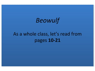 Year 7 - Beowulf - Storyboarding and analysis | PPT
