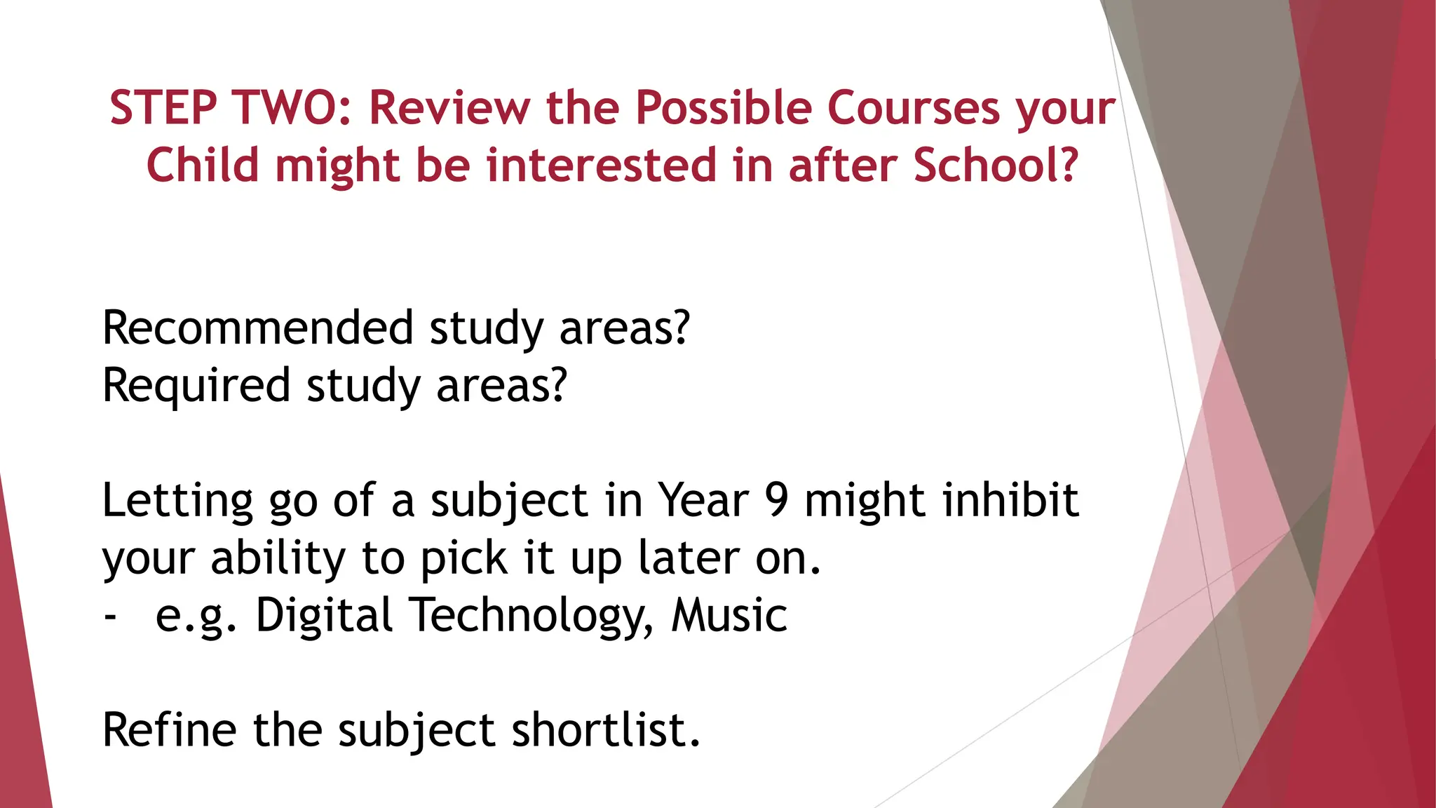 2025 Year 8 & 9 Subject Selection & Pathways Evening | PPTX