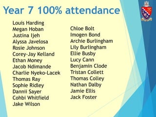 Year 7 celebration assembly | PPTX