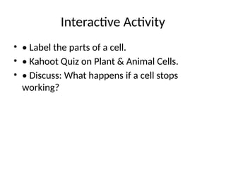 Year7_Combined_Science_Cells.pptx plant and animal cells | PPTX