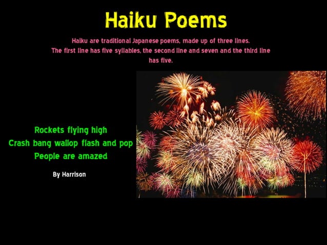 Year 7 firework poems | PPT