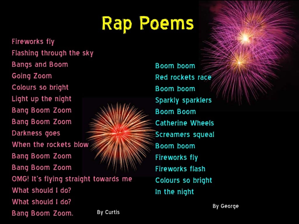 Year 7 firework poems