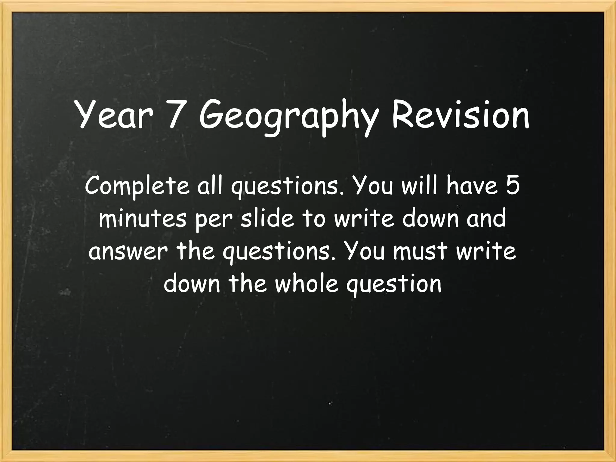 Year 7 geography_revision | PPT