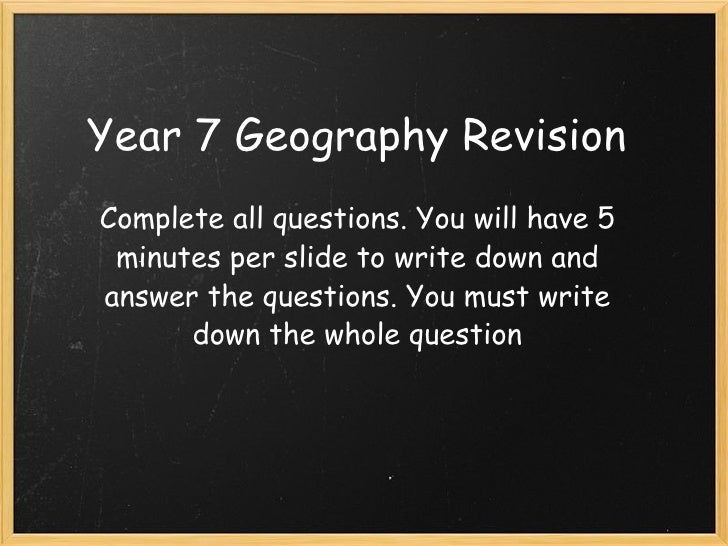 Year 7 geography_revision