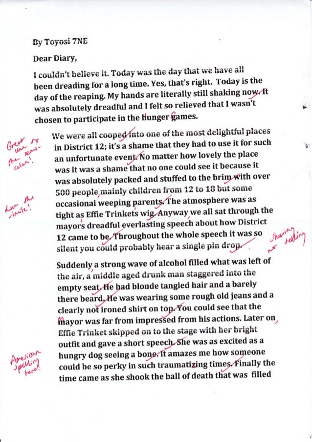 Year 7 Homework Toyosi Diary Entry Year 7 Homework Toyosi Diary Entry