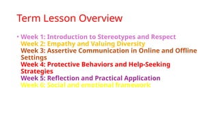 Year 7 HPE term 2 mental health and wellbeing | PPTX