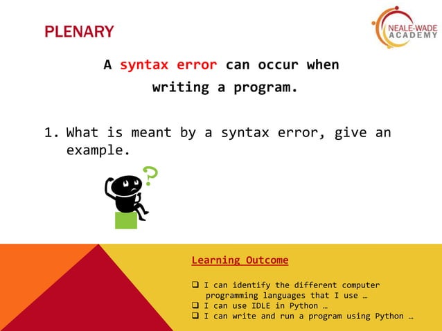 Year 7 lesson 1 introduction to programming | PPTX | Programming ...