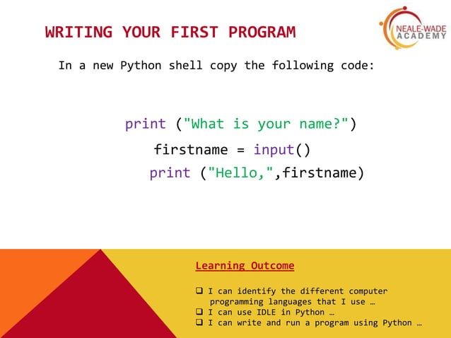 Year 7 lesson 1 introduction to programming | PPTX | Programming ...